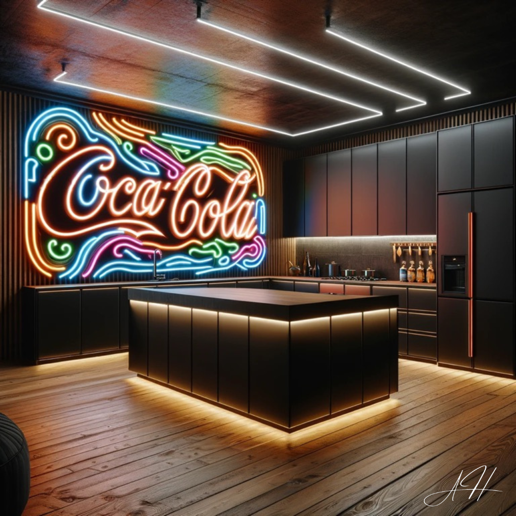 'Glowing Coca-Cola Neon' - Letrero de neón LED